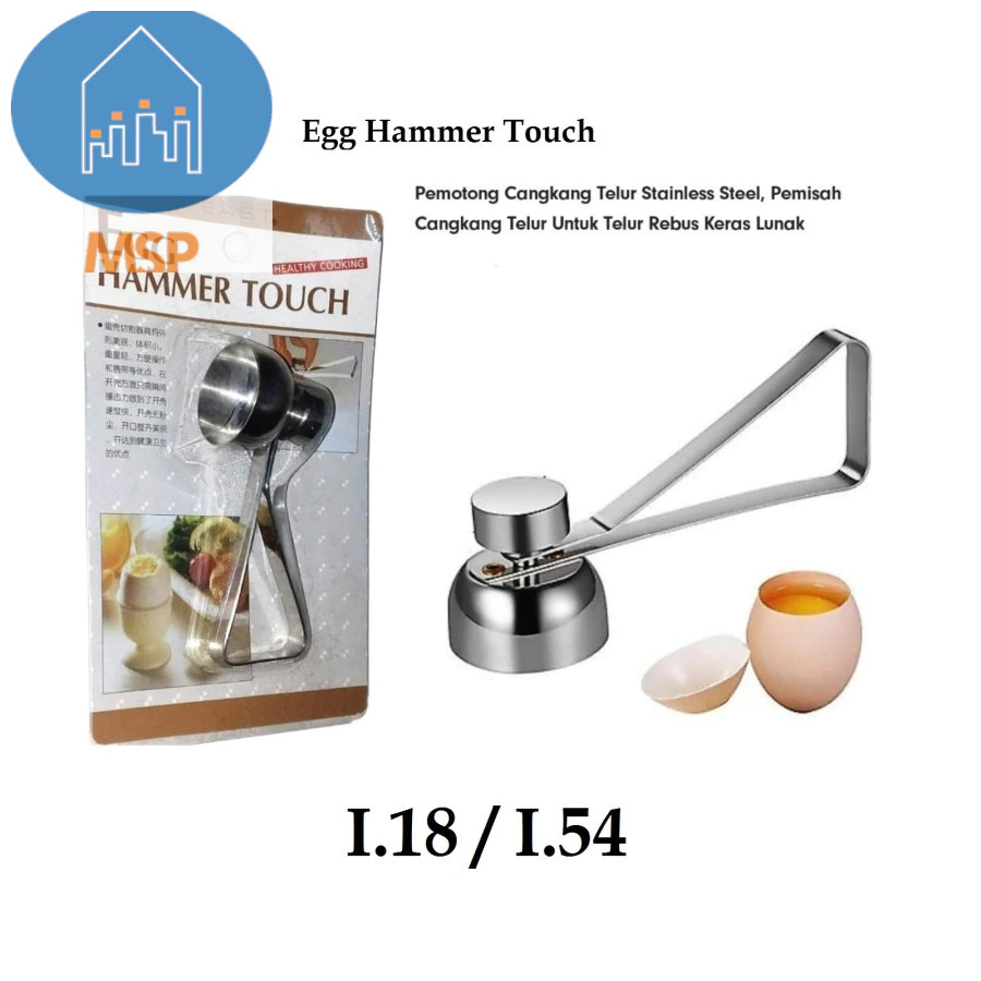 Jual Alat Pembuka Cangkang Telur / Egg Hammer Touch Stainless Steel / I ...