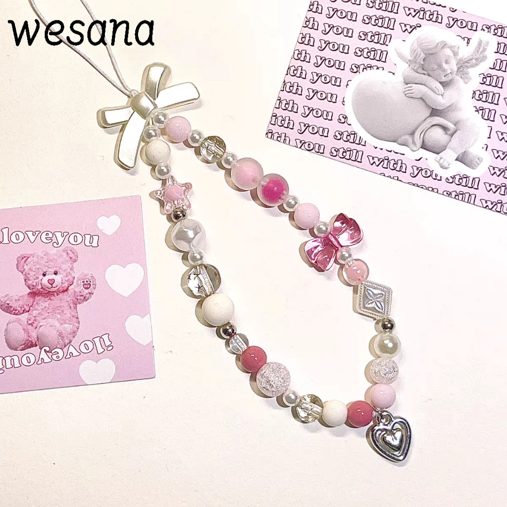 Jual Gantungan hp Aesthetic Manik-manik Gaya Peri Manis Lanyard hp Lucu ...