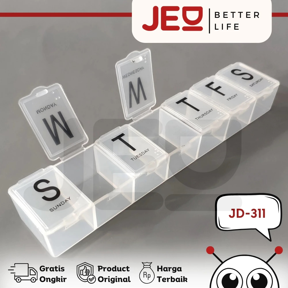 Jual JEDI Kotak Obat / Tempat Obat / Tempat Obat Harian / Kotak Obat ...