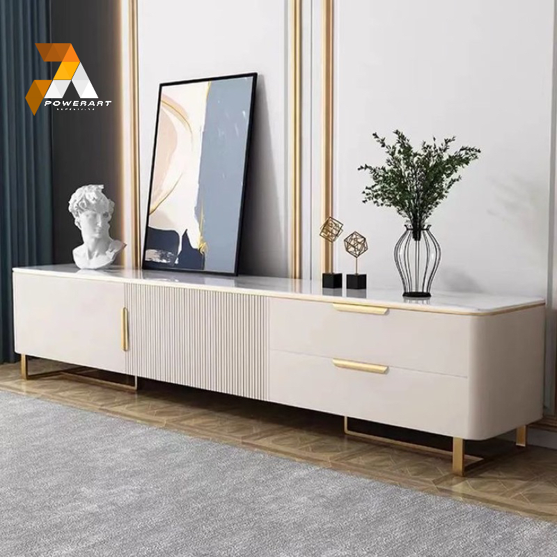 Jual MEJA TV MODERN KAKI BESI GOLD BUFFET TV KONSOL TV RAK TV CABINET ...