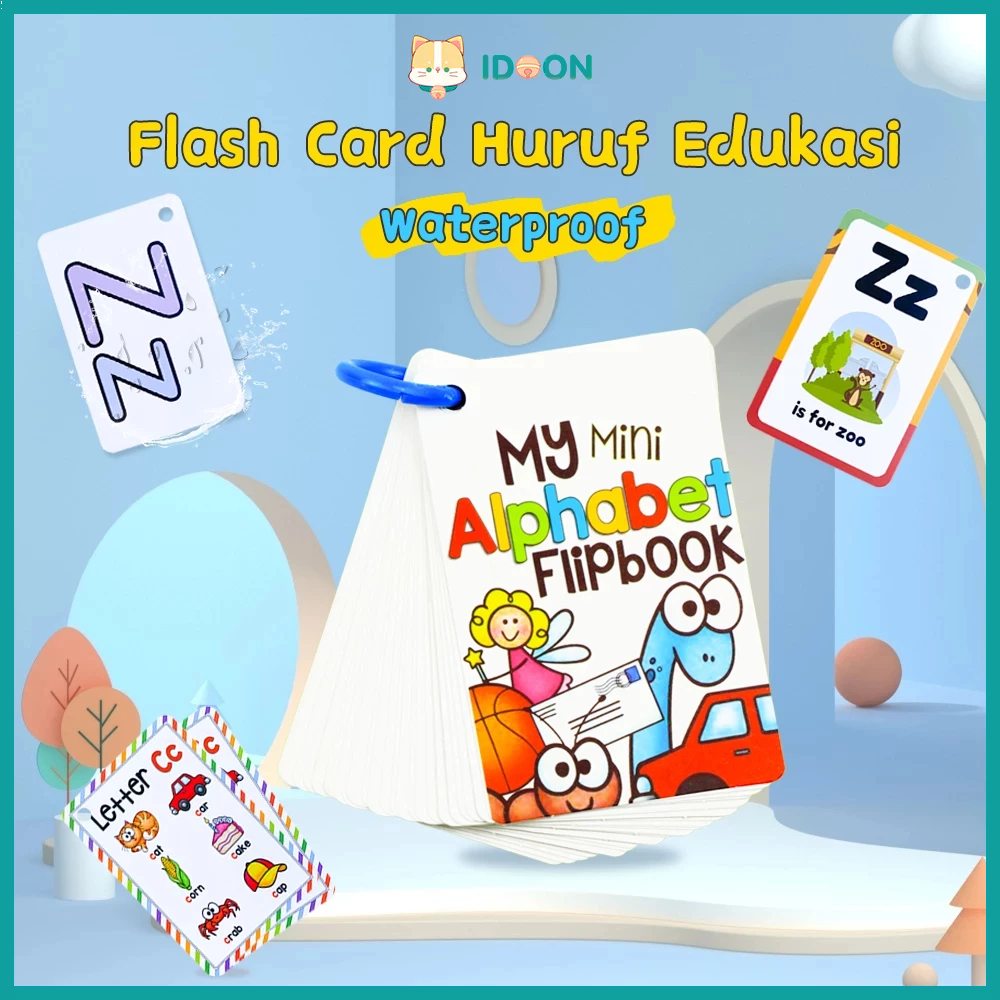 Jual IDOON 27 Flash Card Kartu Huruf Abjad Montessori Bayi Belajar ...
