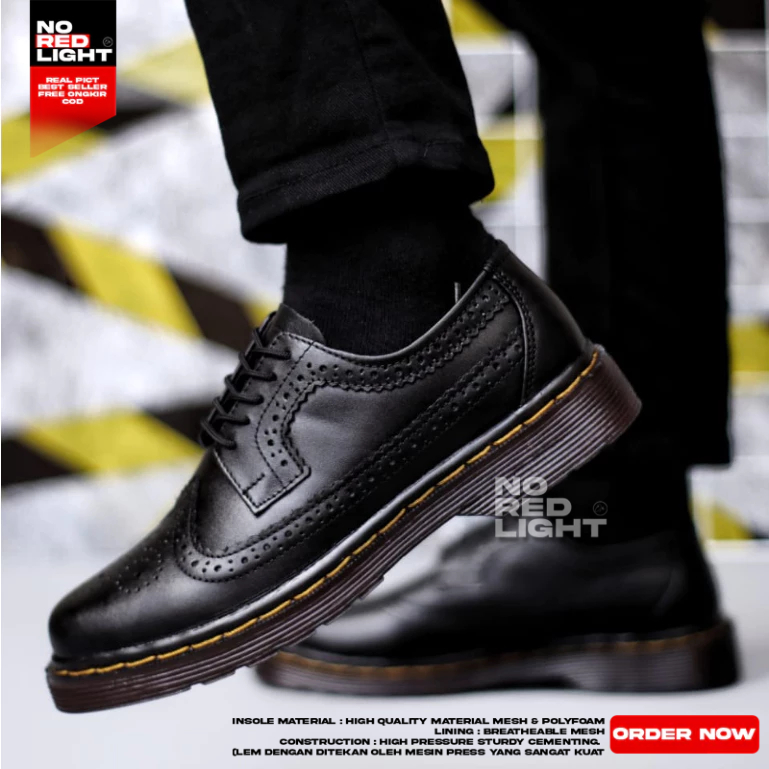 Jual Sepatu Formal Pantofel Docmart Hitam Kerja Pria | Shopee Indonesia