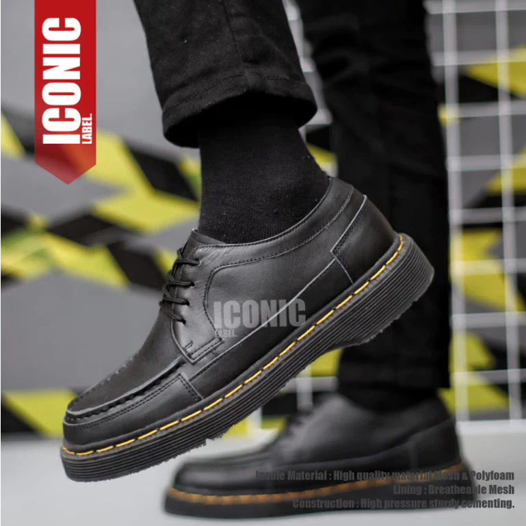 Jual Sepatu Formal Pantofel Docmart Low Boots Kerja Pria Kulit | Shopee ...