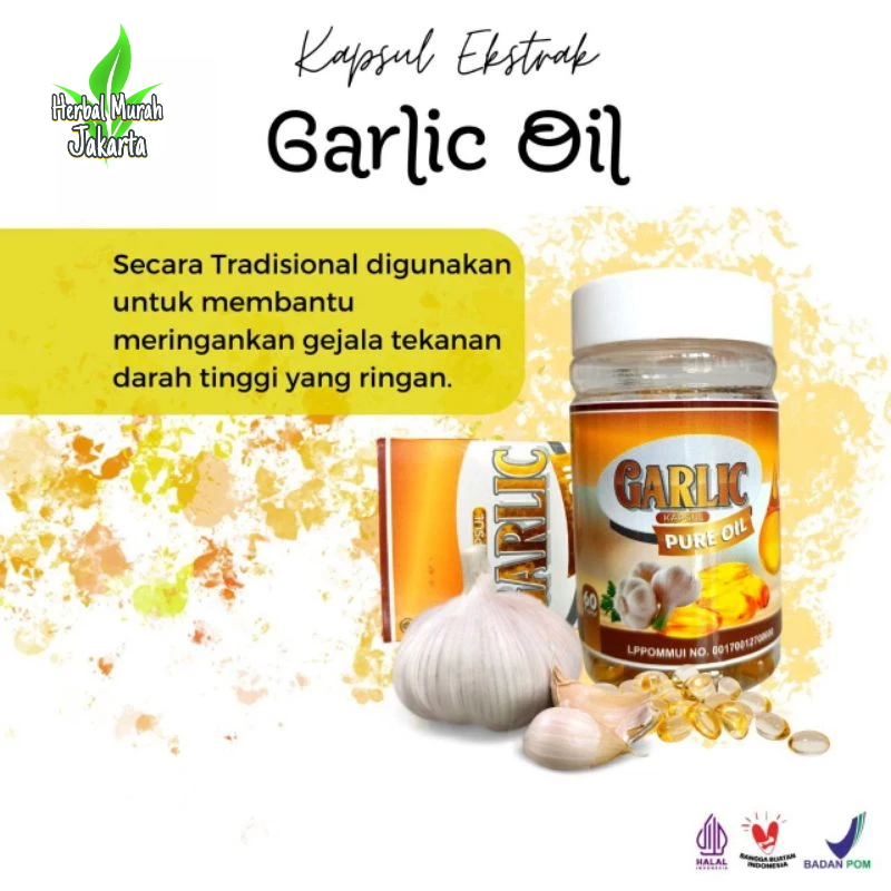 Jual garlic oil obat herbal darah tinggi 60 kapsul original | Shopee ...