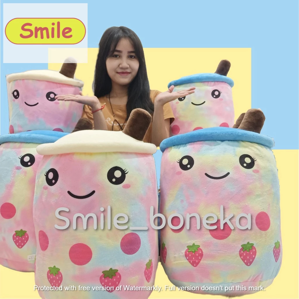 Jual SB/ Boneka Bantal Boba Jumbo Rainbow Strawberry Fruit | Shopee ...