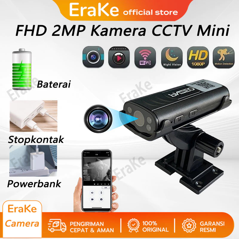 Jual Spy Camera Mini Wifi Baterai Internal FHD 2MP Kamera CCTV Mini Tersembunyi Tanpa Kabel ...