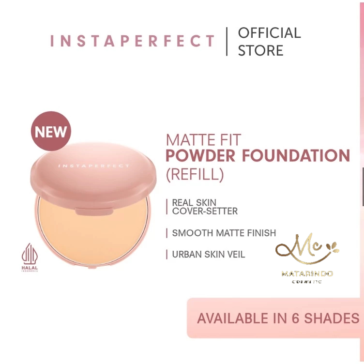 Jual Instaperfect MATTE FIT Powder Foundation REFFIL 13 gr | Shopee ...