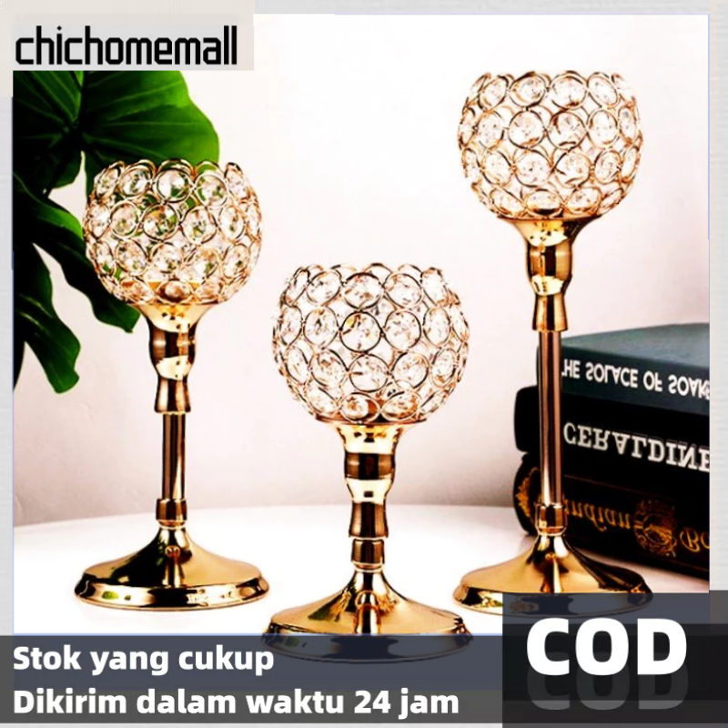 Jual [COD]Tempat Lilin Kristal Bangsawan Eropa 3 Tempat Lilin Kristal ...