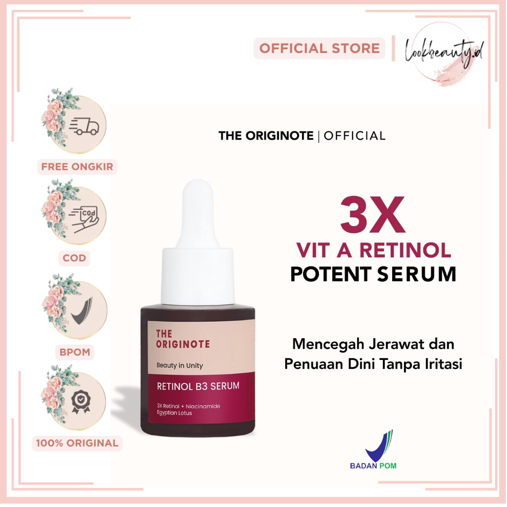 Jual THE ORIGINOTE Retinol B3 Serum Anti Aging 20ml - Vit A Retinol ...