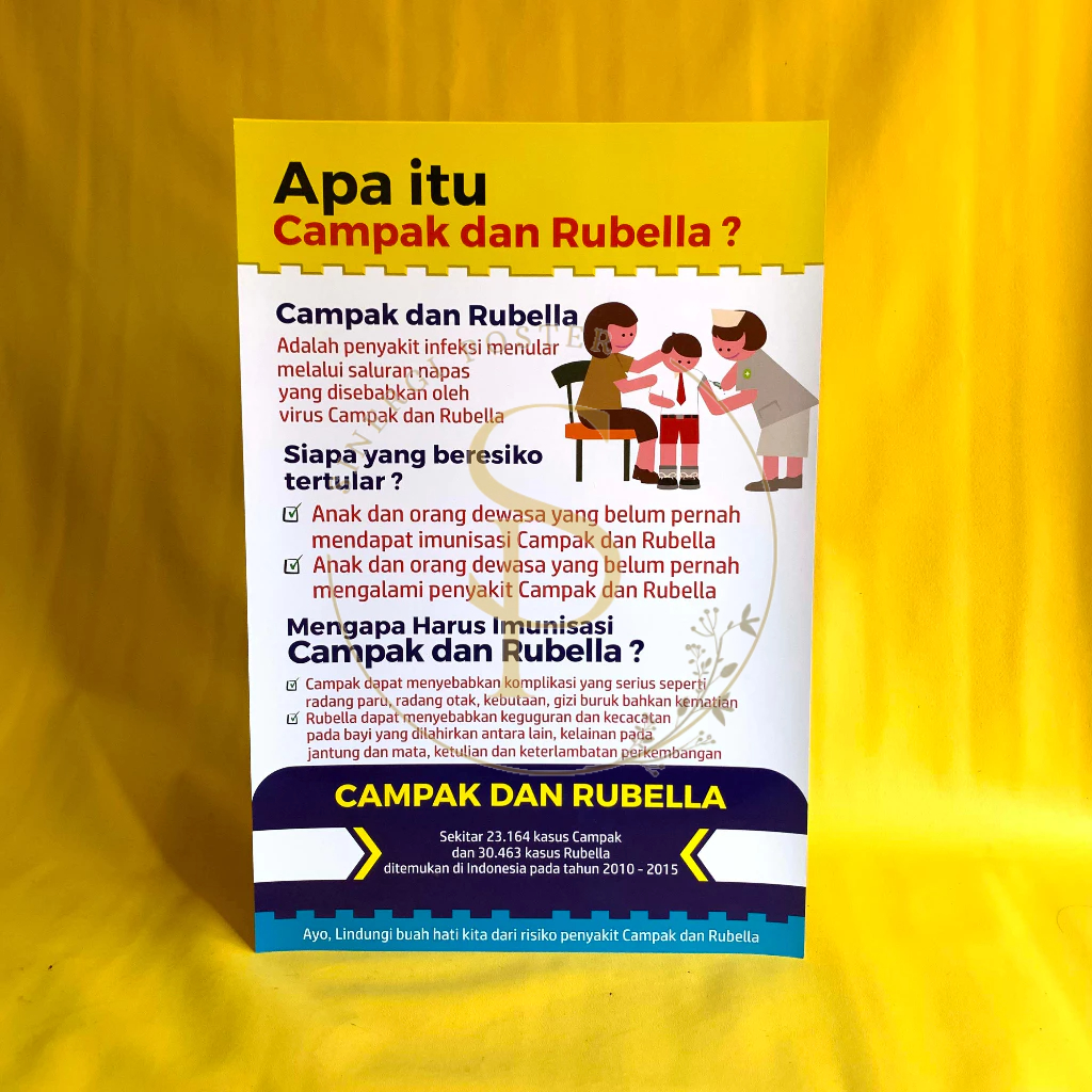 Jual Poster Imunisasi | Poster Campak dan Rubela | Poster Apa itu ...