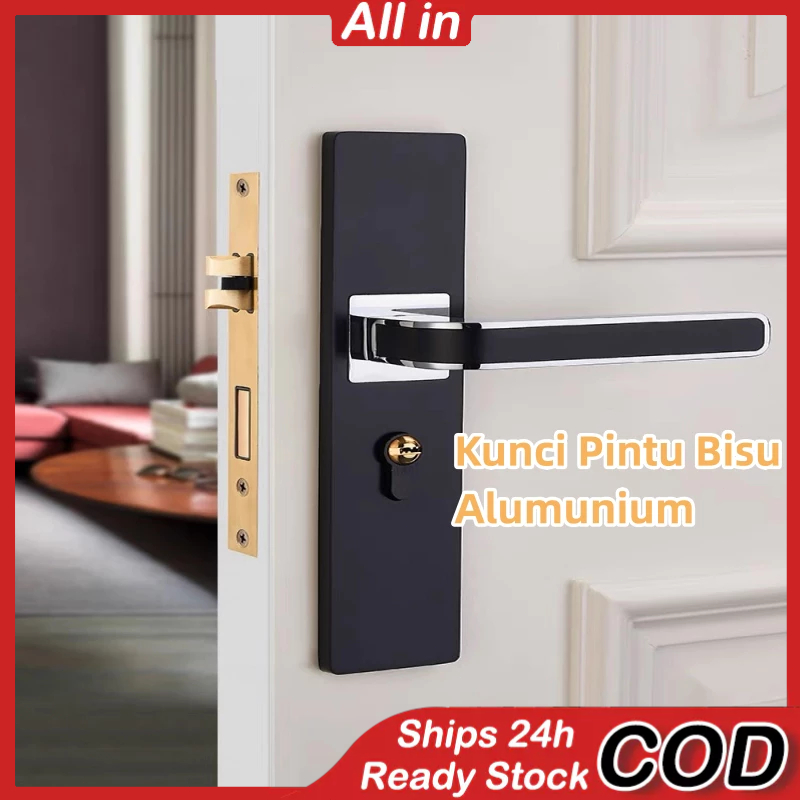 Jual 【Harga Minimum】Kunci Pintu Set Alumunium Komplit Lockset Gagang ...