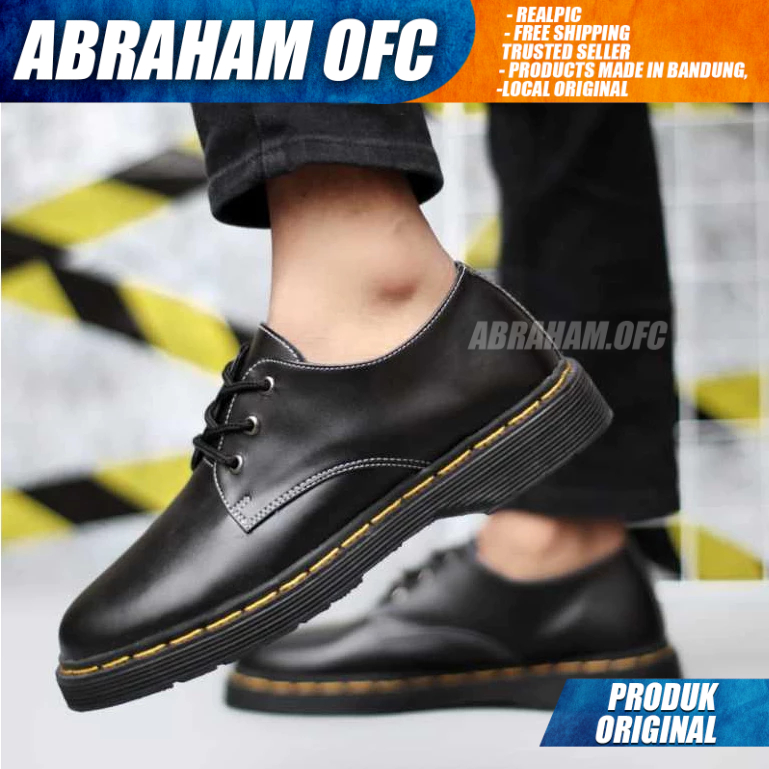 Jual ABRAHAM Sepatu Formal Pantofel Docmart Hitam Pria | Shopee Indonesia