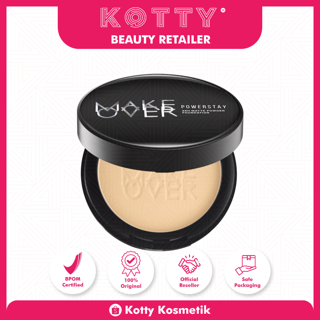 Jual Kotty Kosmetik - MAKE OVER Powerstay 24H Matte Powder Foundation ...