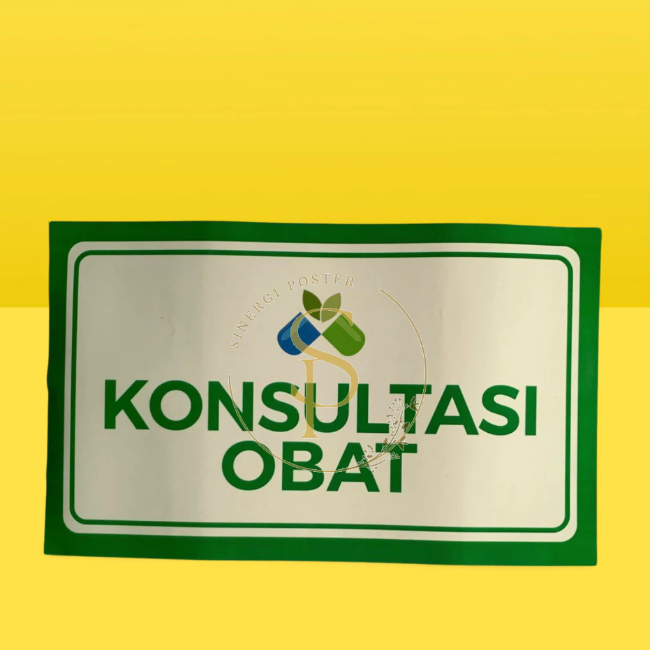 Jual Stiker Konsultasi obat 31x19 cm | Nama Ruang Klinik Rumah Sakit ...