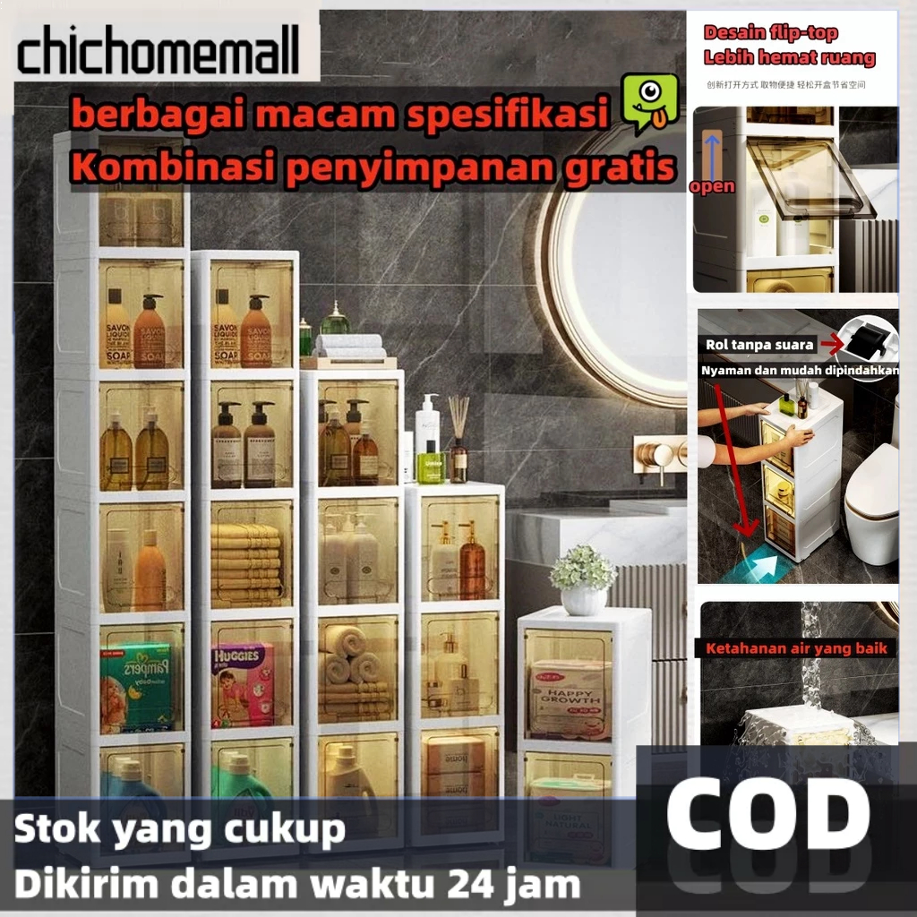 Jual Lemari Penyimpanan Plastik Geser Minimalis Susun 2/3/4/5 Rak Susun ...