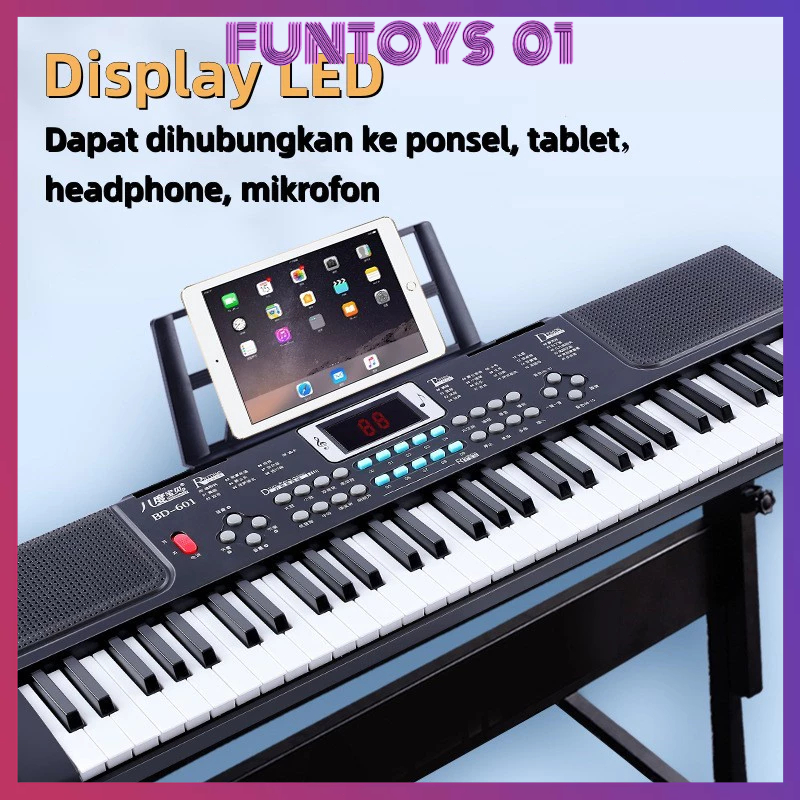 Jual Mainan Anak Piano Elektronik 61 Keys / Keyboard Electronic 61 Keys ...