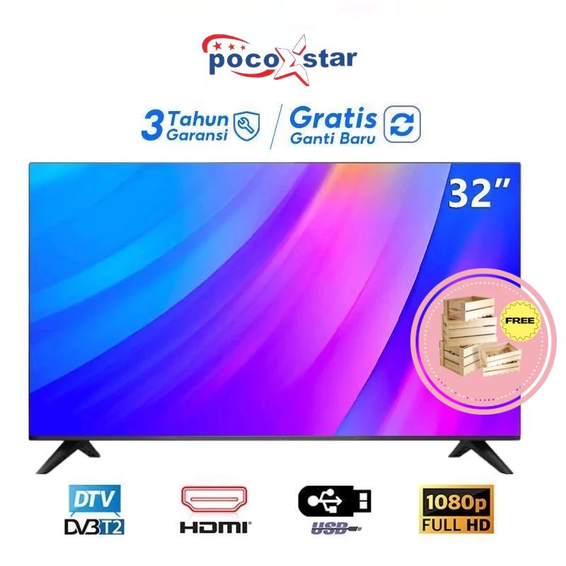 Jual POCOSTAR TV LED Digital 32 inch ORIGINAL GARANSI TV LED MURAH HD ...