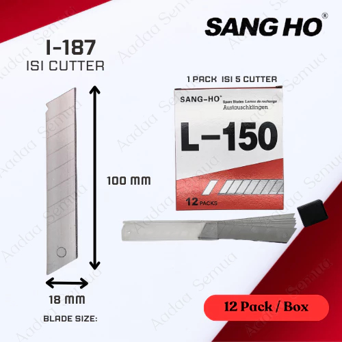 Jual (ISI CUTTER BESAR) SANG-HO L-150 ISI REFILL CUTTER TAJAM 1 Box isi ...