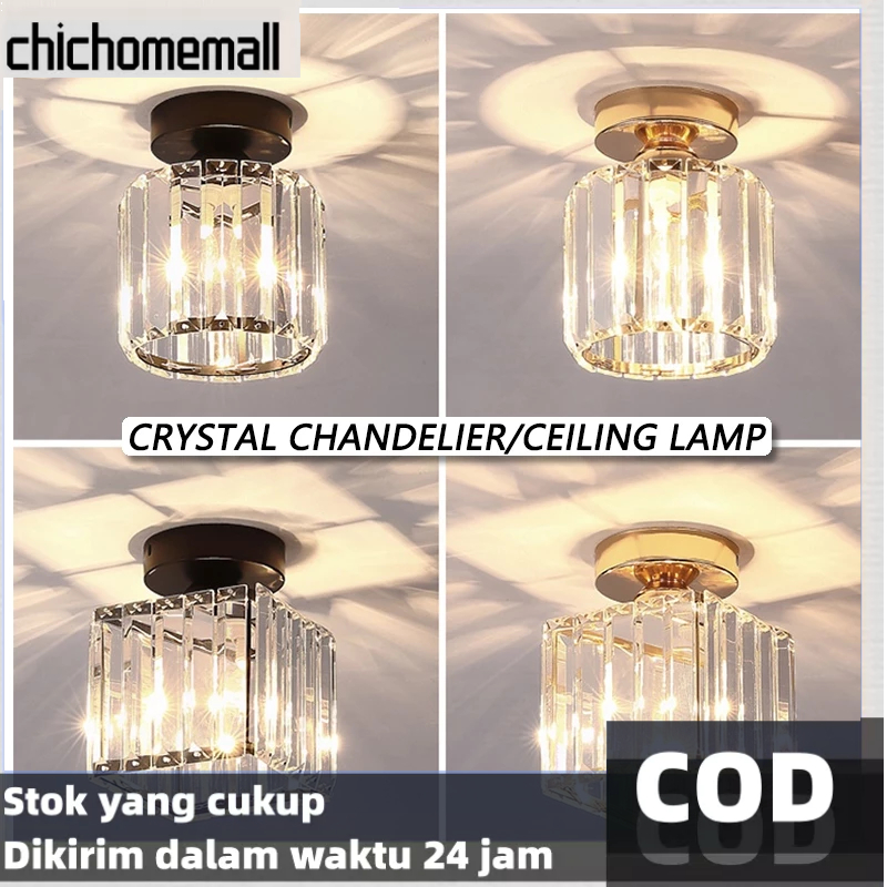Jual Lampu Plafon LED Lampu Gantung Kristal Bulat Lampu Hias Rumah ...