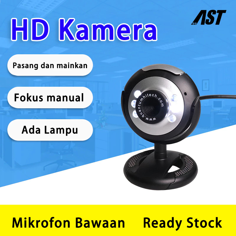 Jual Webcam Laptop Full HD dengan Lampu Isi USB Kamera PC Webcam Dengan ...