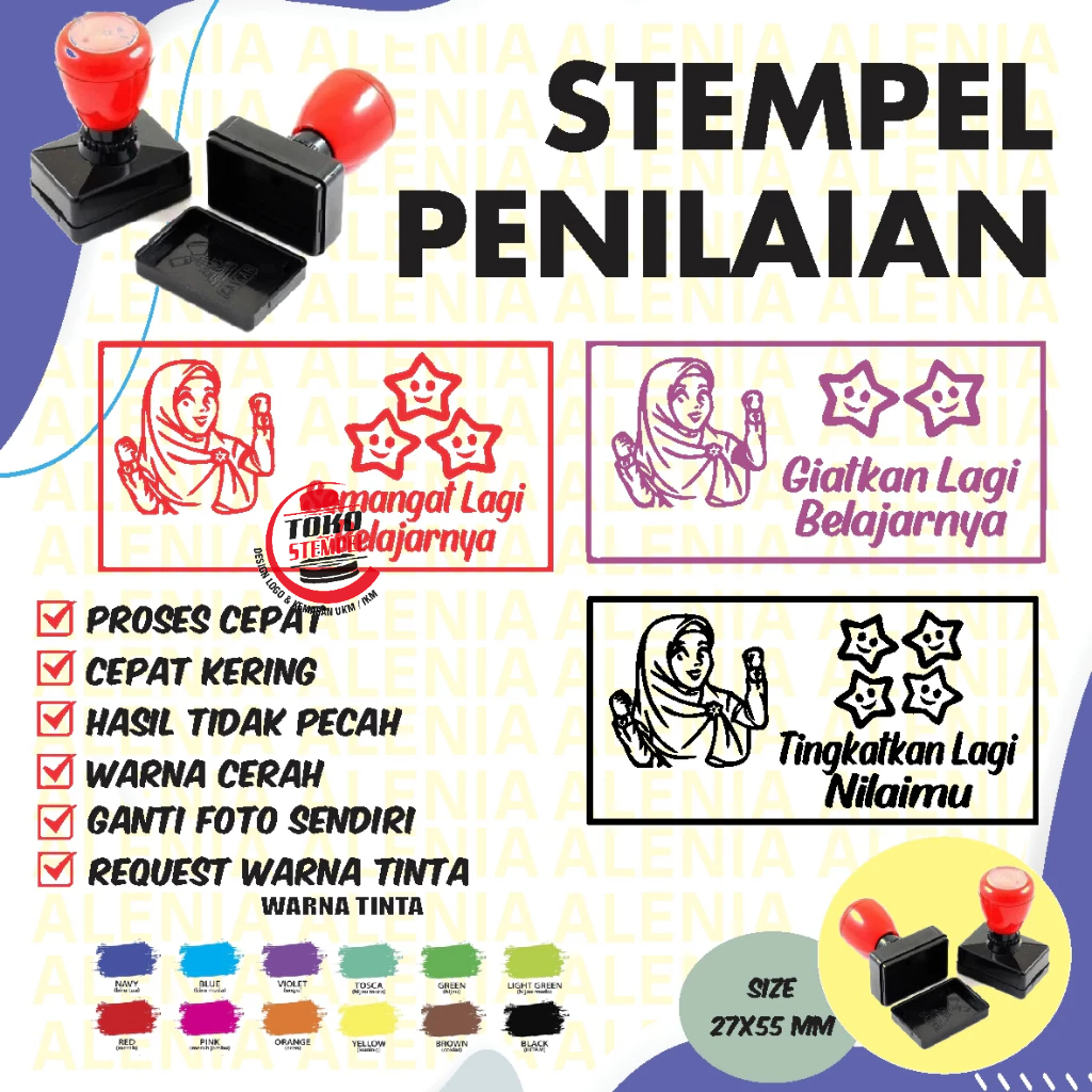 Jual Stempel Nilai Guru TK / PAUD / MI / SD Stempel Nilai Bintang ...