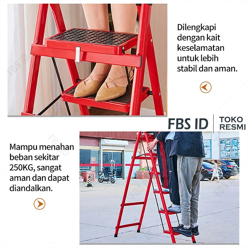 Jual Reaim Tangga 3/4/5/6/7/8 Step Putih Lipat Tangga Lipat Household ...