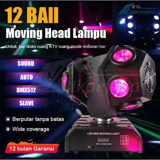 Jual Moving head Beam lampu sorot rgb 120 watt Lighting Panggung Sorot ...