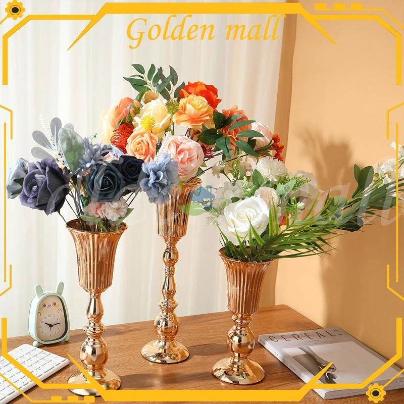 Jual COD Mewah emas Vas Bunga Rumah Vas Desktop Kerajinan Merangkai ...