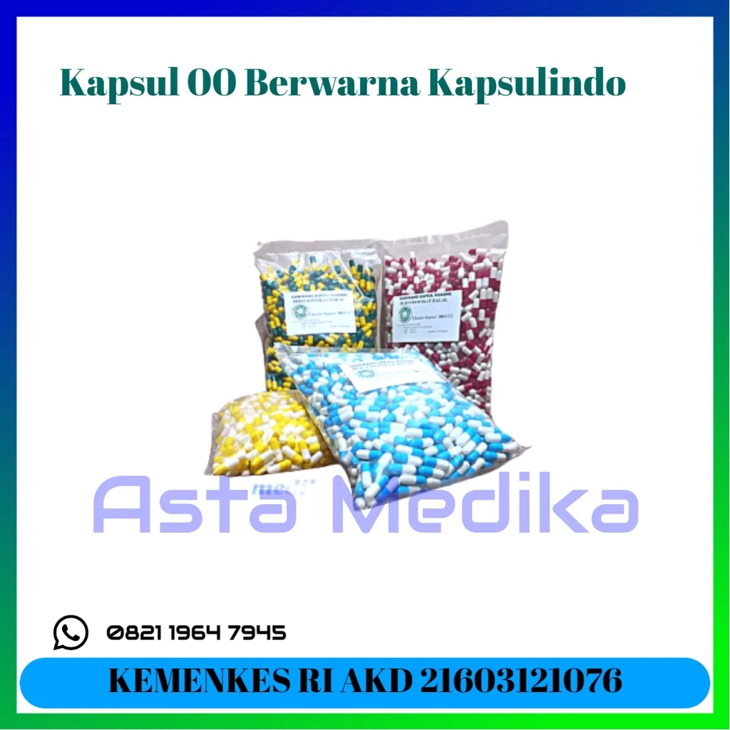 Jual Kapsul Kosong Warna Ukuran 0, 00, 1, 2, 3 Cangkang Kapsul ...