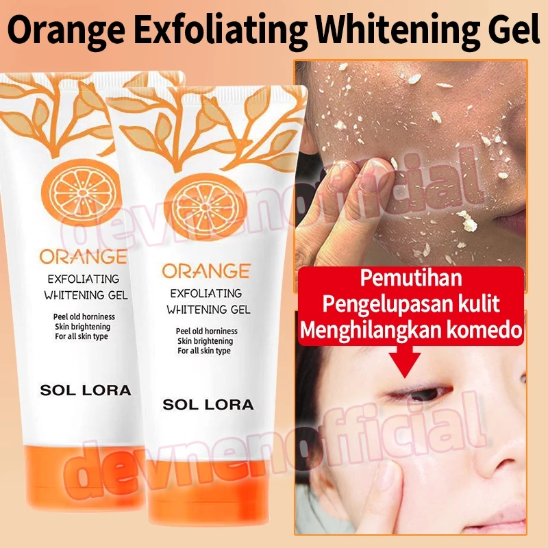 Jual Orange Exfoliating Whitening Gel Eksfoliasi Wajah Pemutih Wajah ...