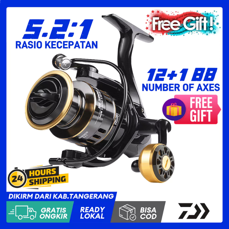 Jual DAIWA HE800-7000 Series Saltwater joran pancing reel 5.2:1 High Speed Mesin Pancing 20Kg ...