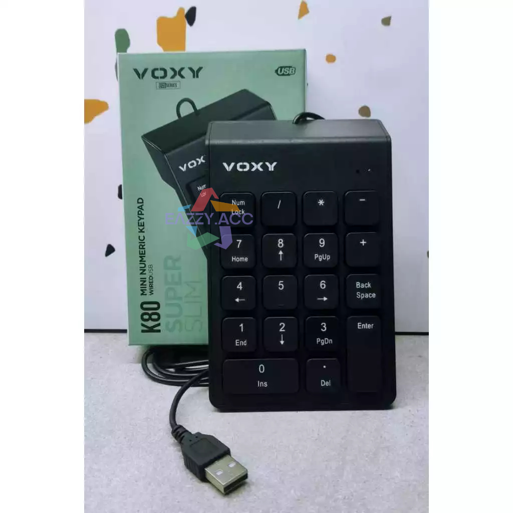 Jual Keyboard Keypad Numeric Usb Super Slim Voxy K80 | Shopee Indonesia