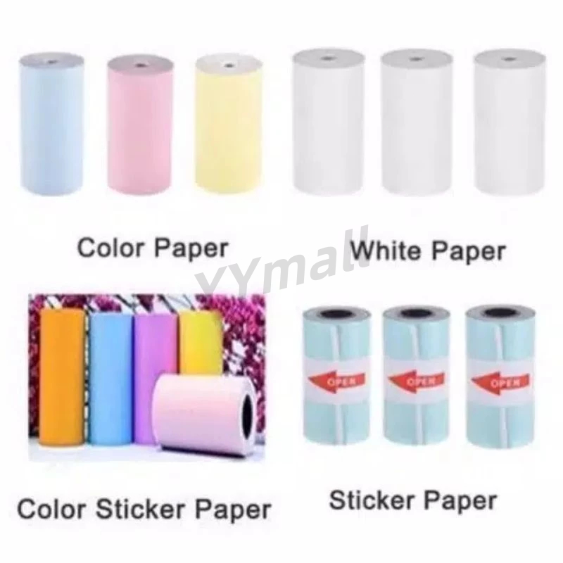 Jual 【COD】3/5 Roll Kertas Struk Thermal Paper Roll Putih/Berwarna ...