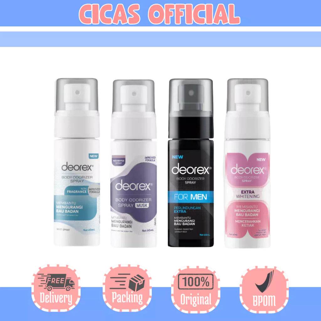 Jual cicasofficial - DEOREX Body Odorizer Spray 60ml | Shopee Indonesia