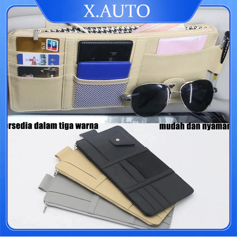 Jual Tas Penyimpanan Sun Visor Mobil Multi Saku Aksesoris Interior ...