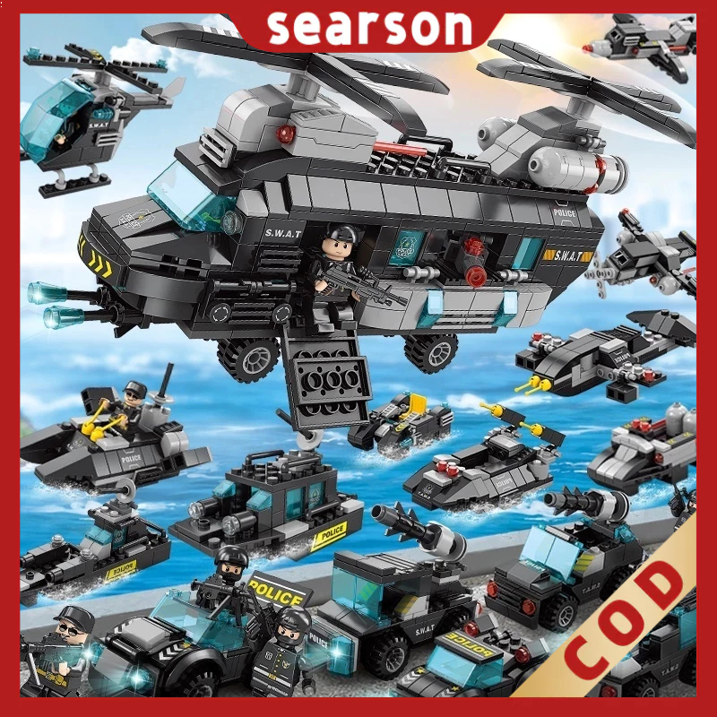 Jual Mainan Bricks Tentara Blok Bangunan Mobil Militer Truk Pesawat Model Senjata Bata Set ...