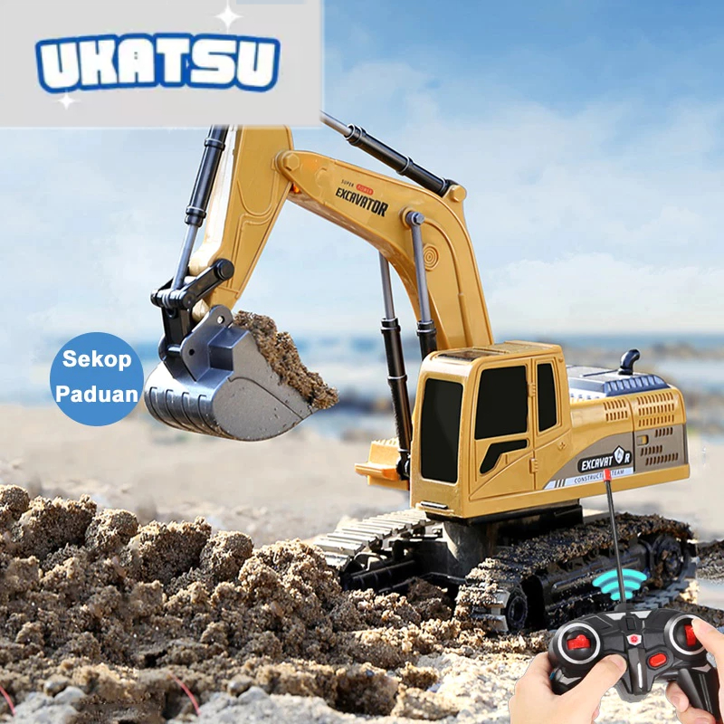 Jual Mainan Ekskavator Remote Control 6 Channel RC Exskavator Beko ...