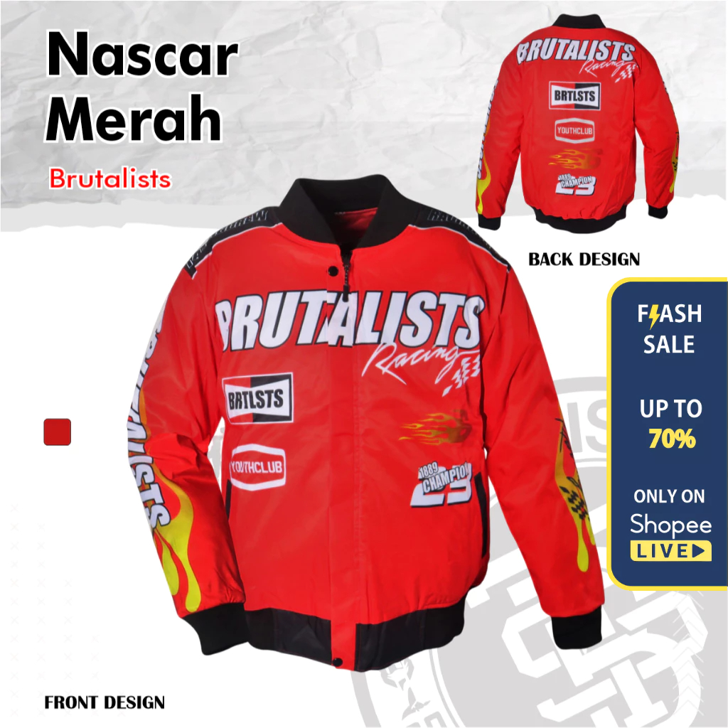 Jual Jaket Nascar Vintage Racing Jacket Varsity Nascar Merah Brutalists ...