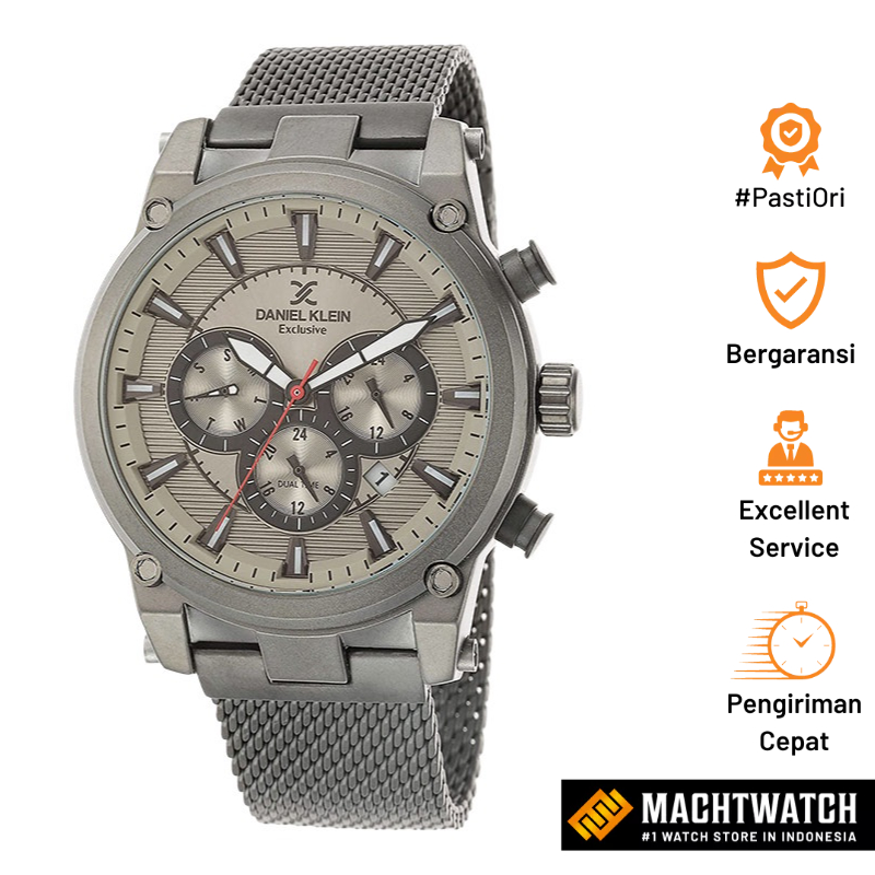 Jual Jam Tangan Pria Daniel Klein Chronograph DK112457-3 Dual Time ...