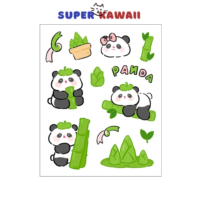 Jual SK 237 - Sticker dekorasi PET lucu DIY gambar PANDA / Sticker ...
