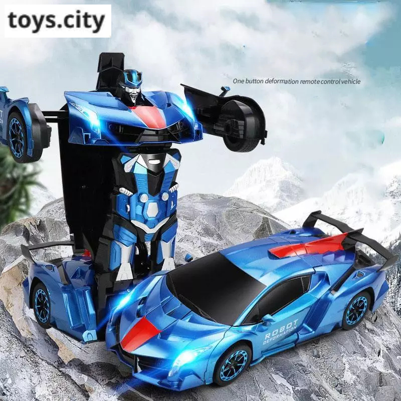 Jual Mobil Remote Control Mobil Polisi RC Robot Transformasi Drifting ...