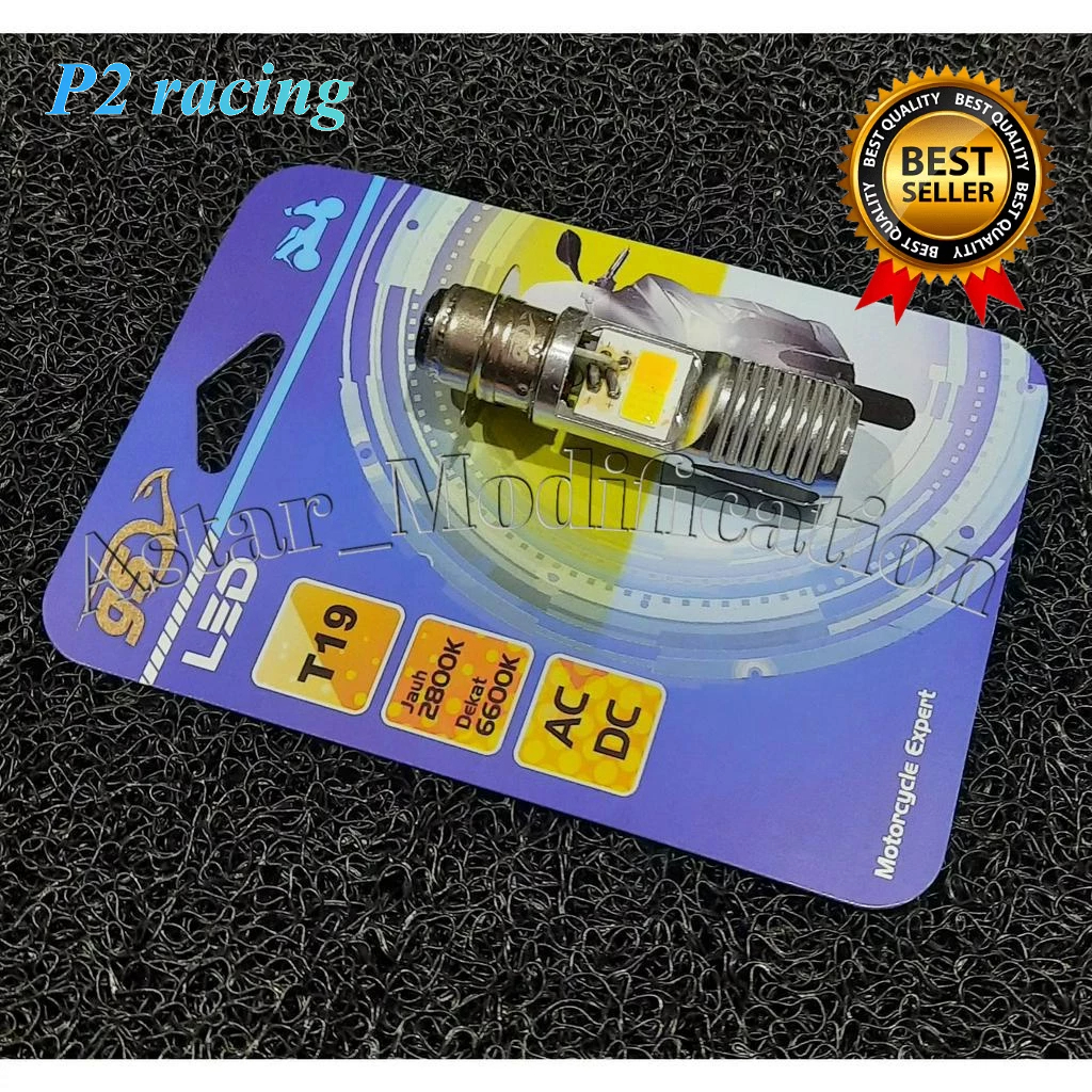 Jual LAMPU LED GS 2 WARNA AC/DC (DEKAT PUTIH JAUH KUNING) 4 LED COB SOKET H6 UNIVERSAL MATIC DAN ...