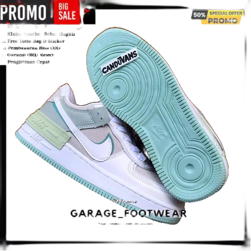 Jual SNEAKERS NIKE AIR FORCE 1 SHADOW MINT PISTACHIO ORIGINAL | Shopee ...