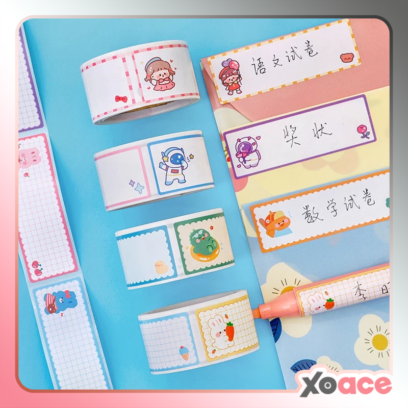Jual Stiker Label Nama Kosong Isolasi Sticker Name Tape Kartun Lucu ...