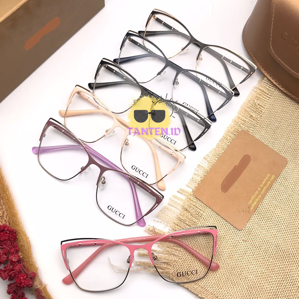 Jual TANTEN 1234 FRAME KACAMATA CAT EYE TERBARU GANTI LENSA | Shopee ...
