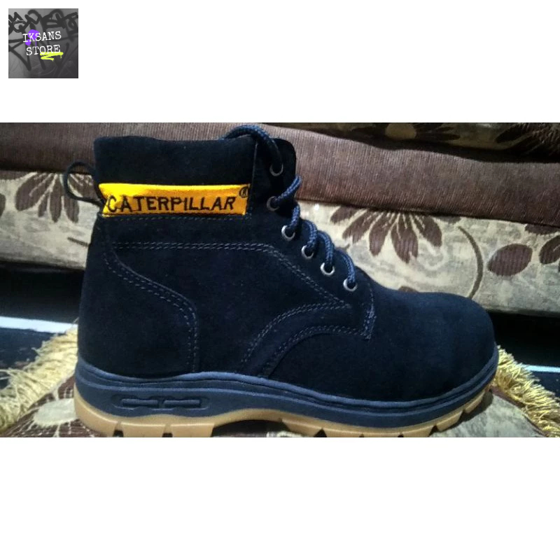 Jual Sepatu Caterpillar Hitam Sepatu Boot High Tali Sidney Ujung Besi ...