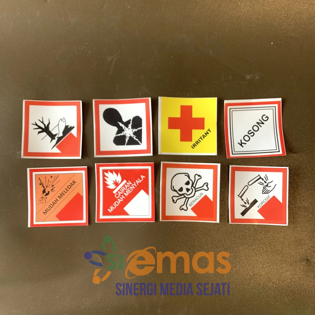 Jual Stiker Hazard | Stiker Simbol Limbah B3 | Sticker Symbol Hazard ...