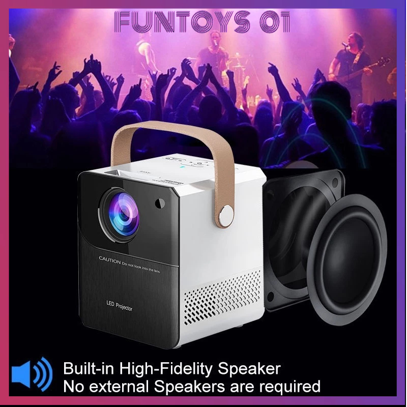 Jual Smart Proyektor mini with Berdiri Ram 2GB Built-in Speaker Projector Android 9.0 Full HD 4K ...