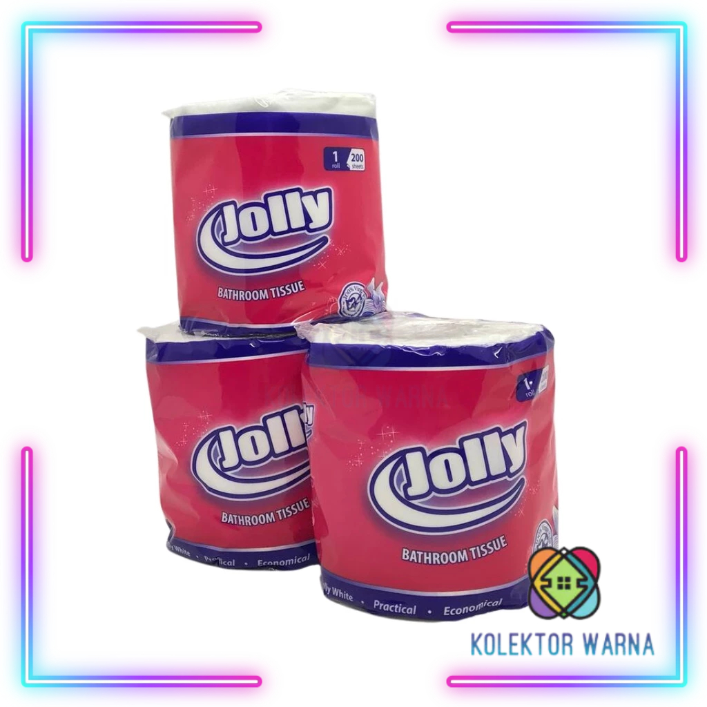 Jual Jolly Tisu Toilet Roll 200 Sheets / Tisu Kamar Mandi / Bathroom ...