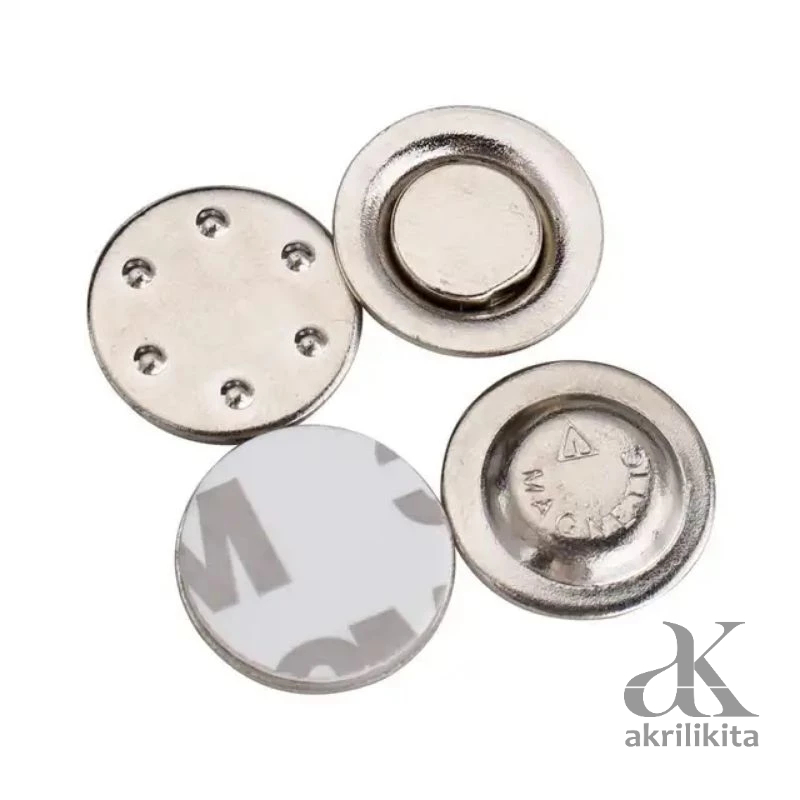 Jual Magnet Name Tag PIN Bulat 17mm 20mm | Shopee Indonesia